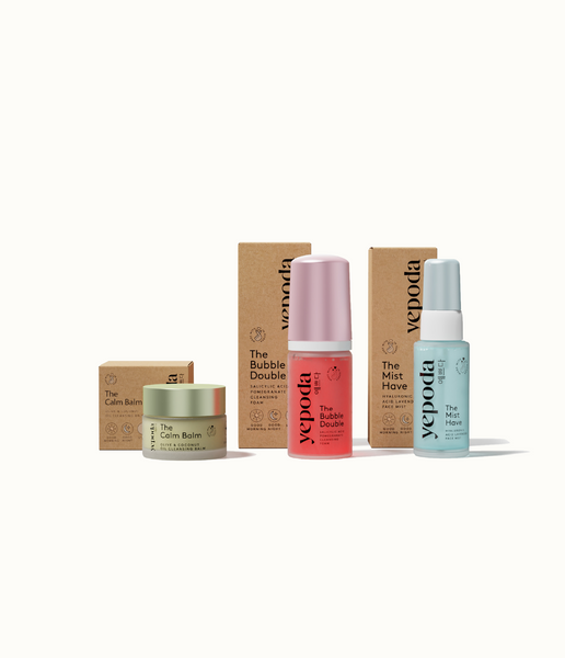 The Mini Daily Essentials Set - Mini Size Skincare Products - Yepoda